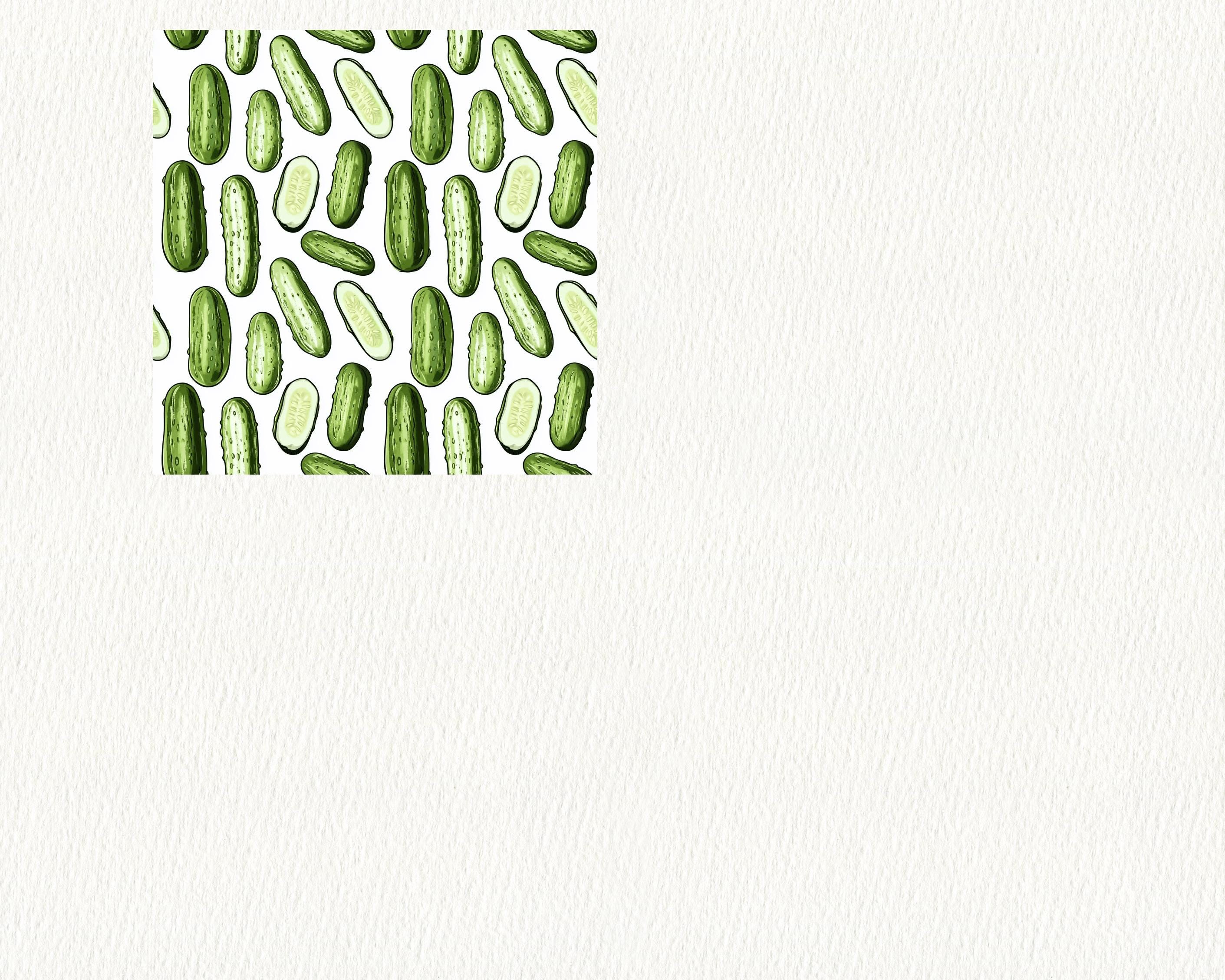 Hand Drawn Pickles Pattern Seamless Digital Papers - Printable ...