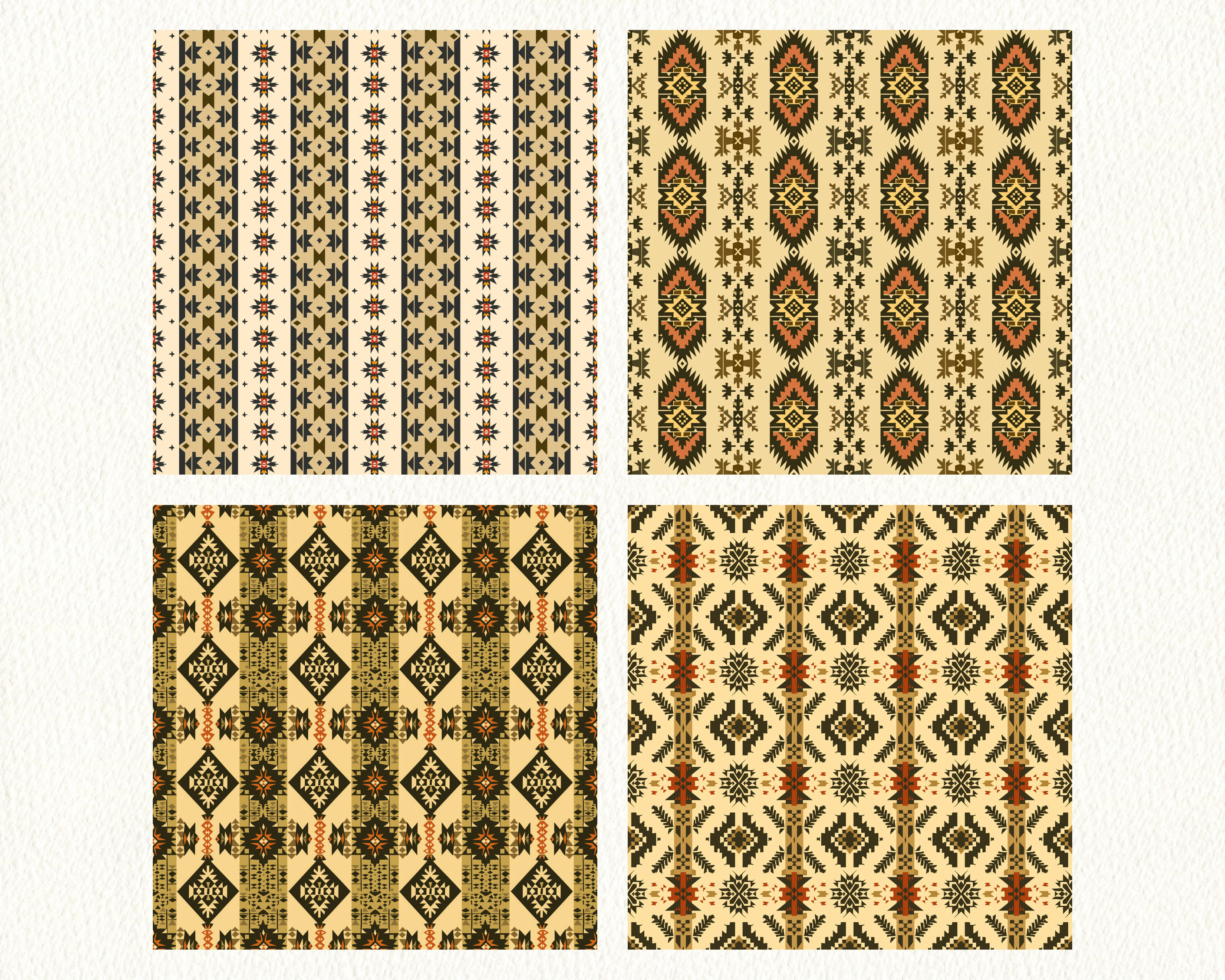 Traditional Native American Pattern Seamless Digital Papers Printable ...