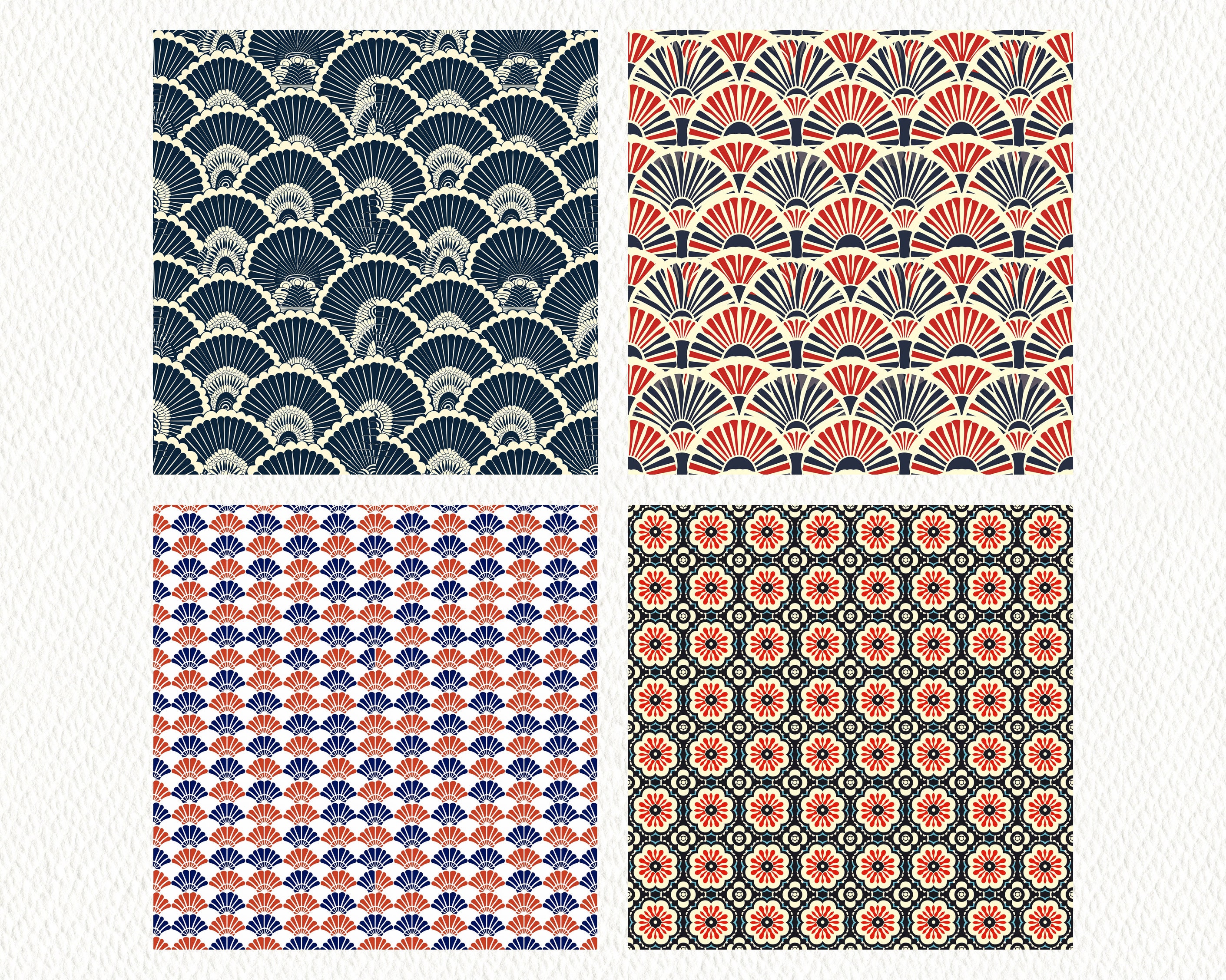 Japanese Pattern Seamless Digital Papers - Tile Patterns Printable ...