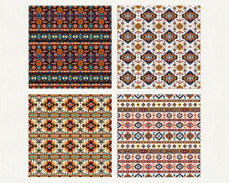 Indian Native American Pattern Seamless Digital Papers - Printable ...
