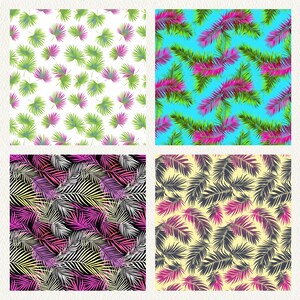 Palm Leaf Avant Garde Pattern Seamless Digital Papers Printable ...