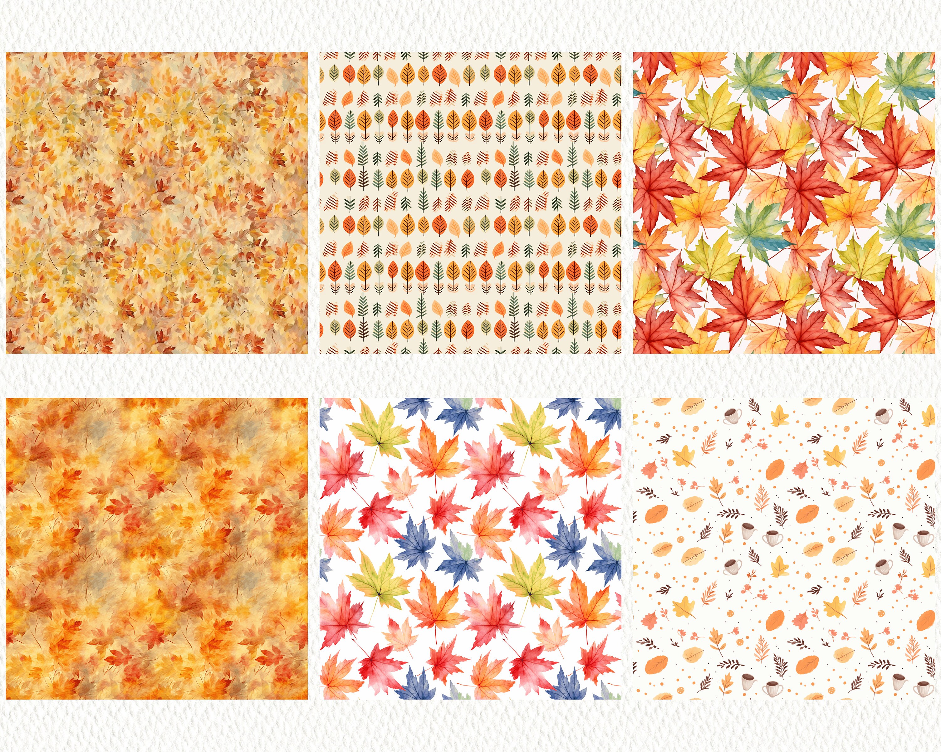 Autumn Season Pattern Seamless Printable Patterns, Instant Download ...
