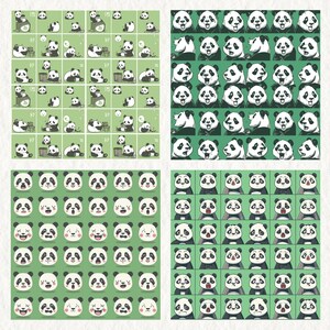 Funny Panda Pattern Seamless Digital Papers - Printable Scrapbook Paper ...