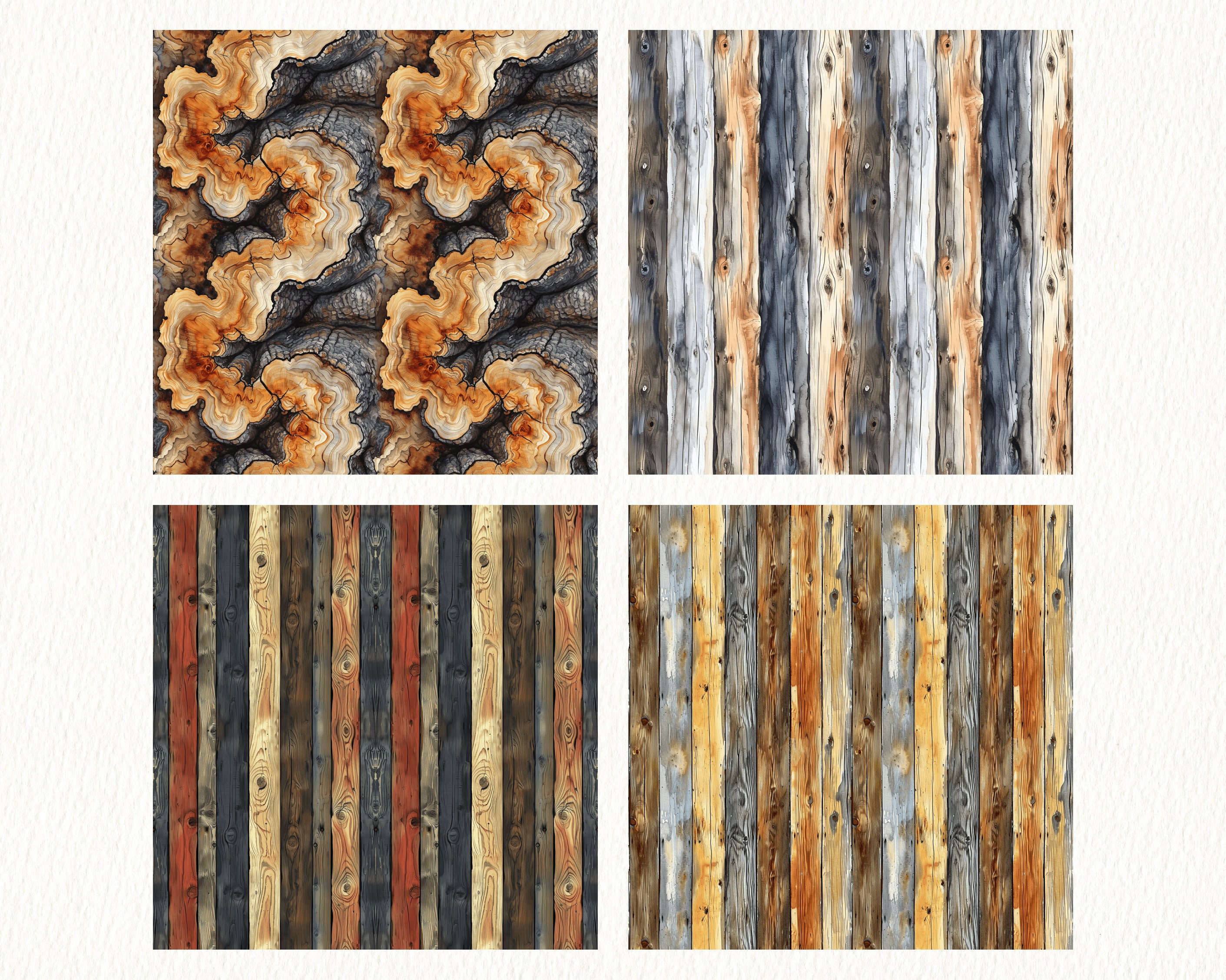 Wood Grain Pattern Seamless Digital Papers Tile Patterns Printable ...