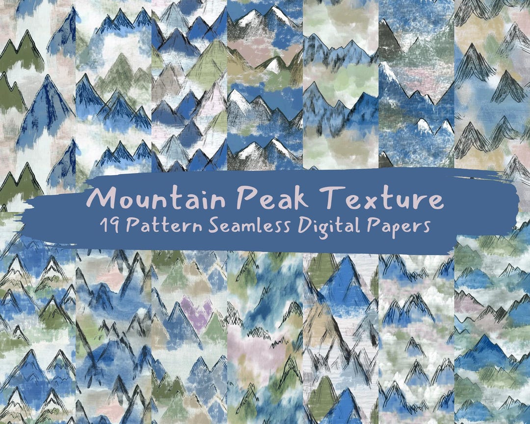Mountain Peak Texture Pattern Seamless Digital Papers - Printable ...