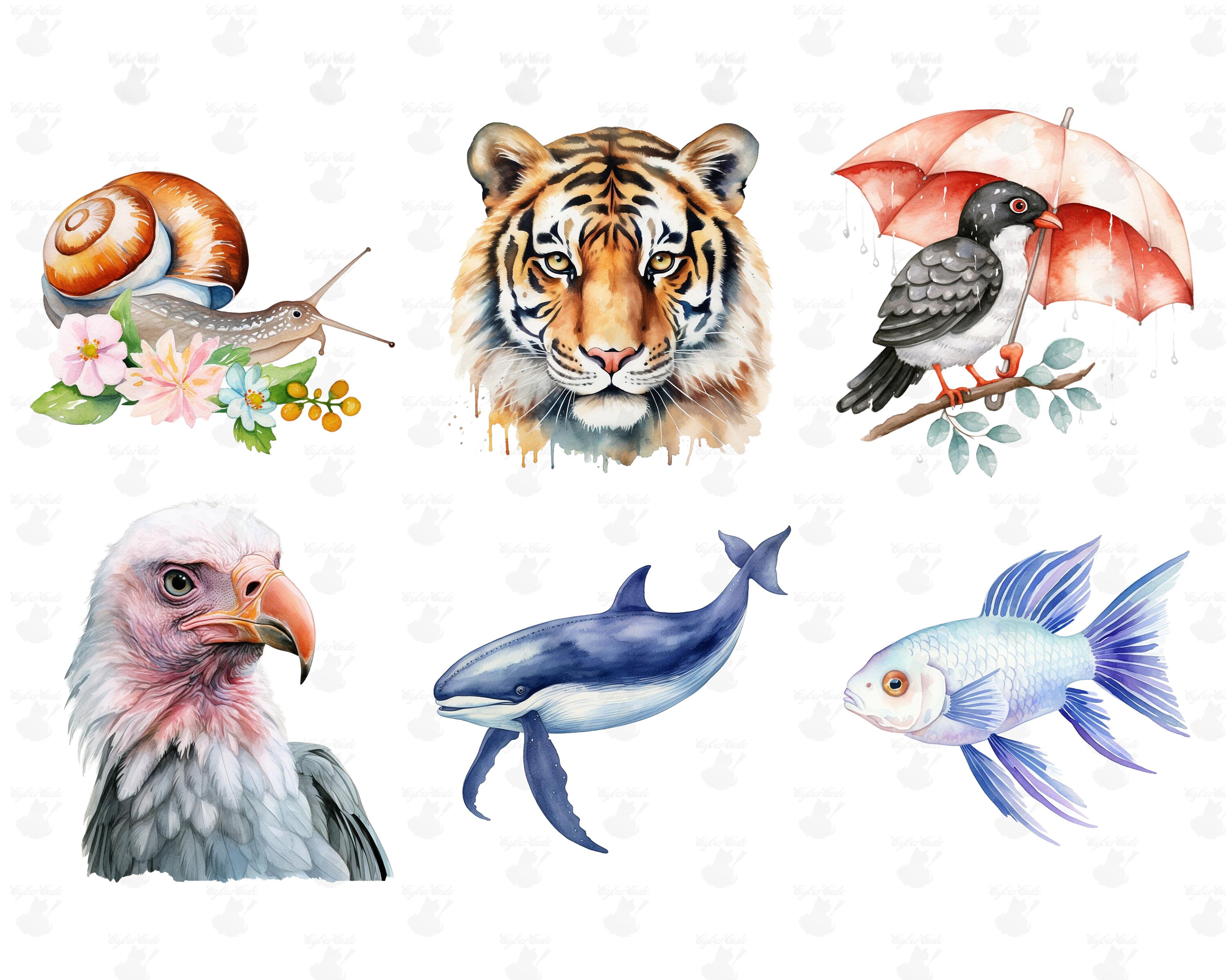 Animal A to Z, Alphabet Digital Printable Clipart Bundle PNG Formats ...