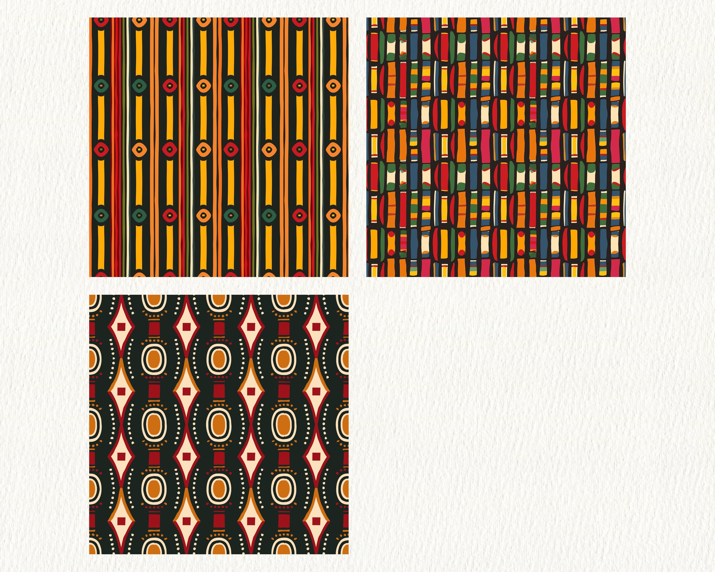Kente Cloth African Pattern Seamless Digital Papers - Printable ...