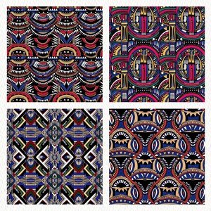 Ndebele Geometry Pattern Seamless Digital Papers - Printable Scrapbook ...