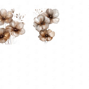 Boho Flowers Printable Clipart, Png Format, Transparent Background ...