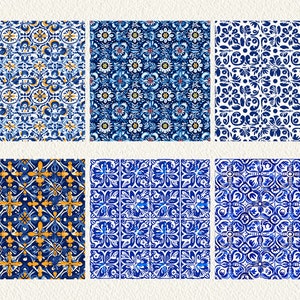 Mexican Talavera Pattern Seamless Digital Papers - Tile Patterns ...