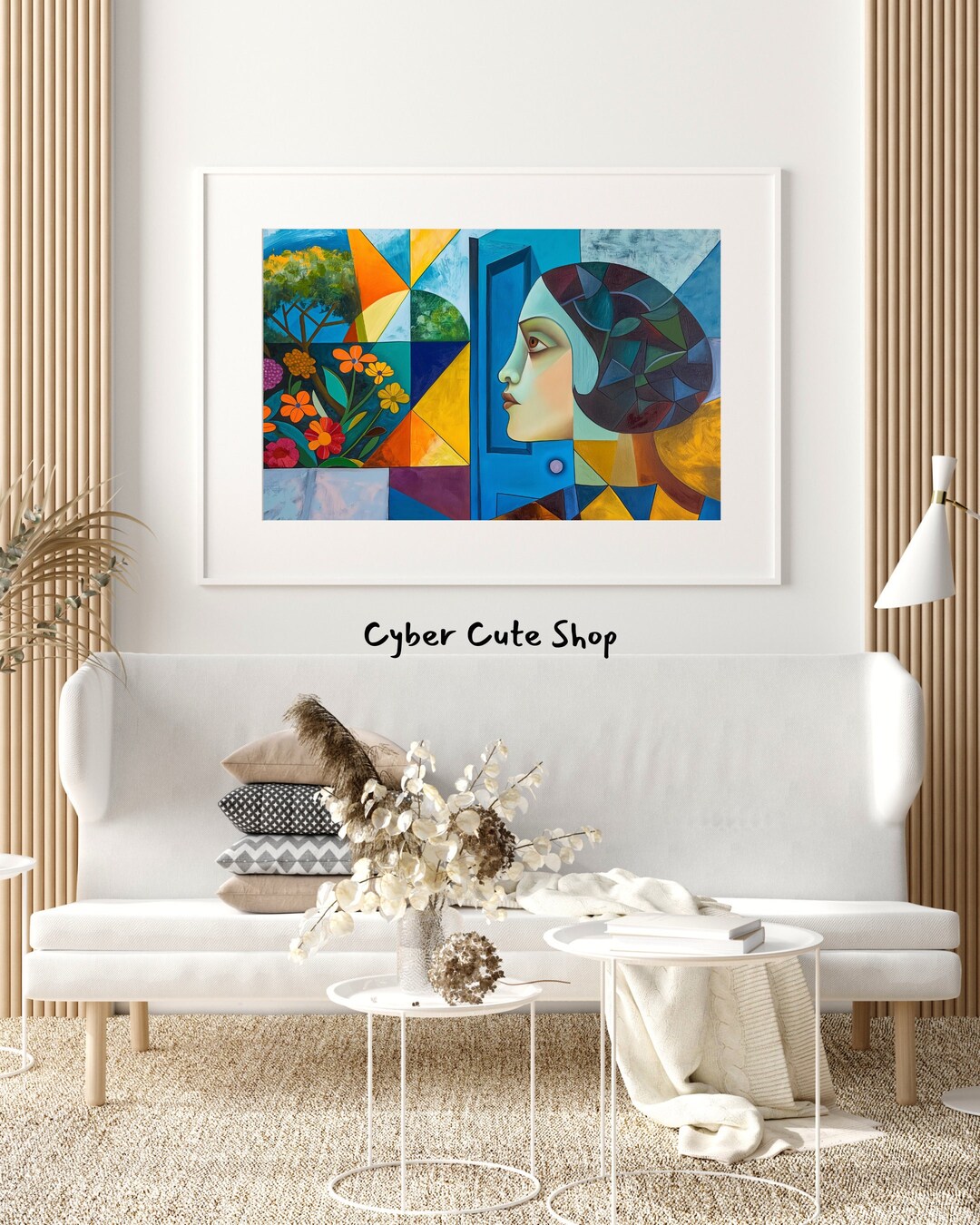 Cubist Painting in Picasso Style Abstract Portrait DIGITAL Art ...