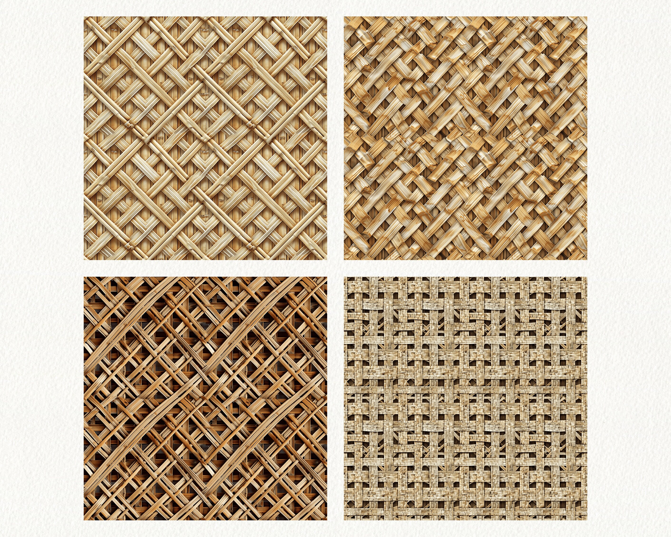 Bahama Rattan Lattice Pattern Seamless Digital Papers - Printable ...