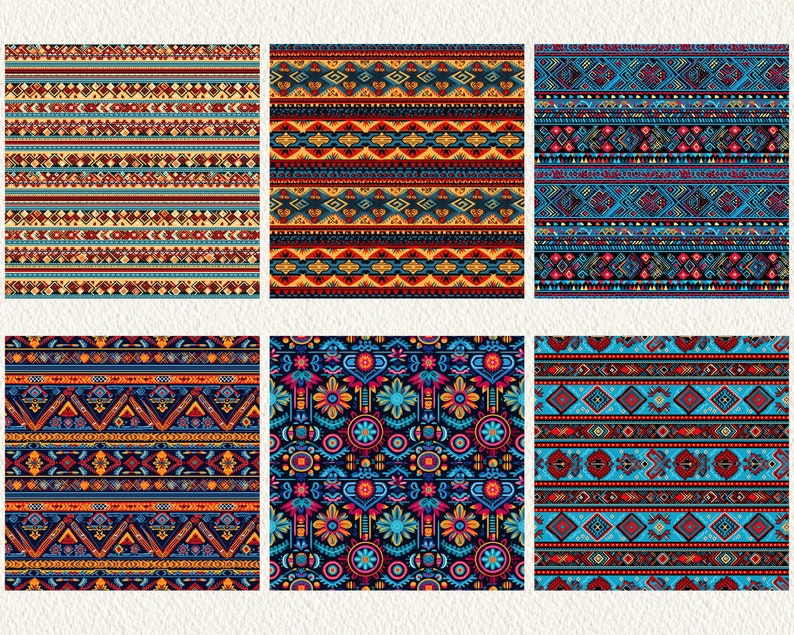 Peruvian Textiles Pattern Seamless Digital Papers Tile Patterns ...