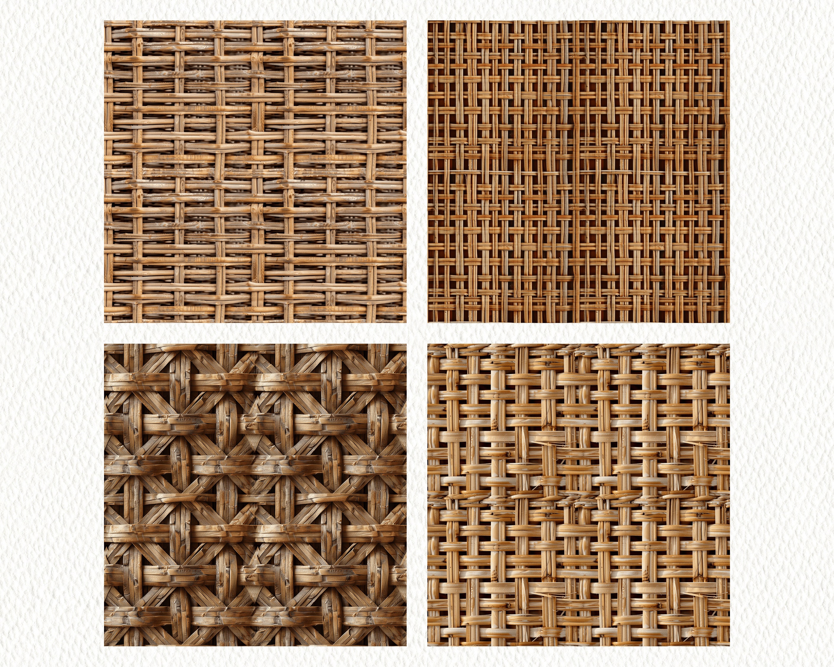 Wicker Rattan Pattern Seamless Digital Papers Printable Scrapbook Paper ...