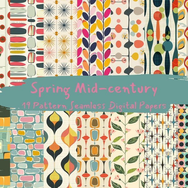 Mid Century Print - Etsy