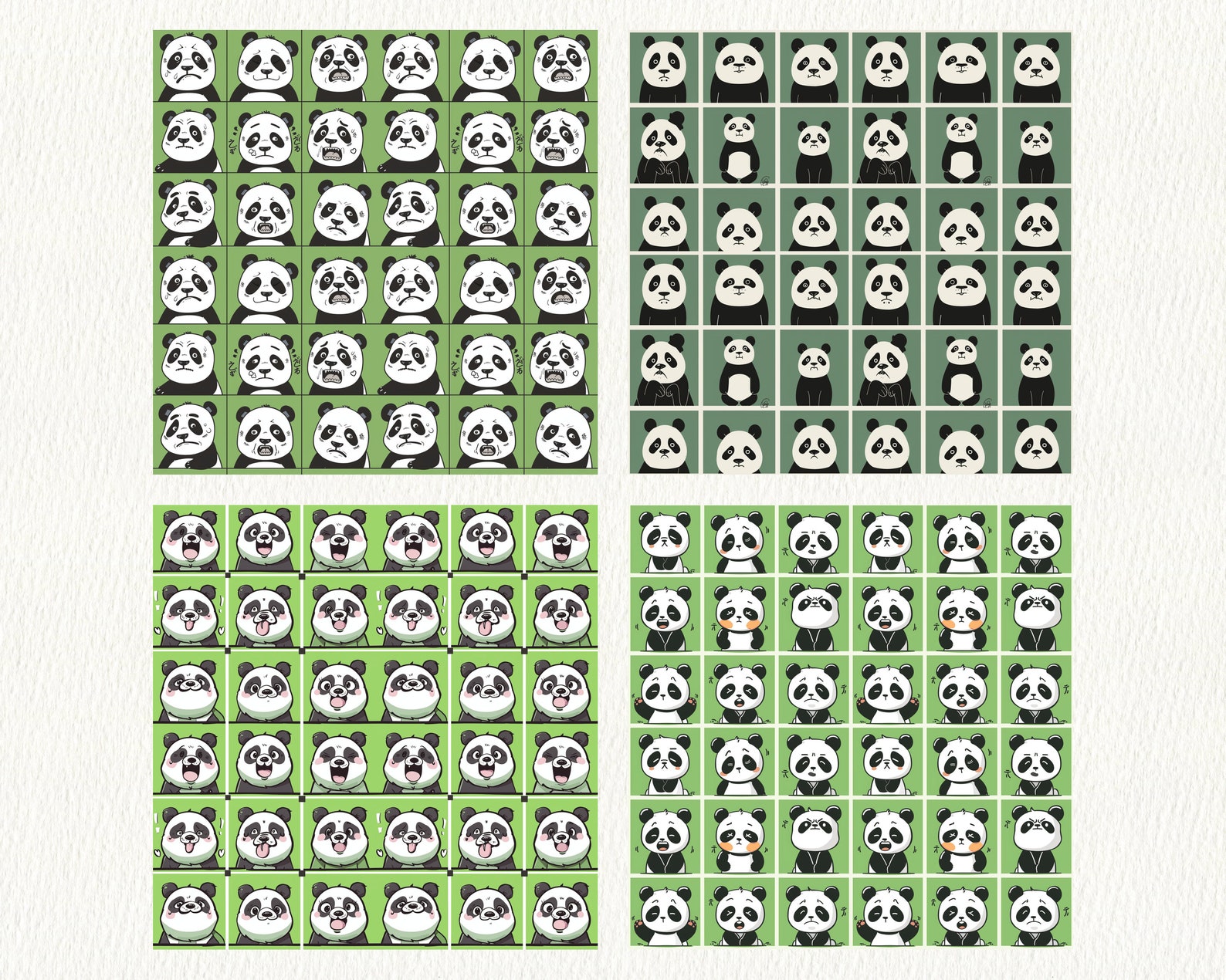 Funny Panda Pattern Seamless Digital Papers - Printable Scrapbook Paper ...