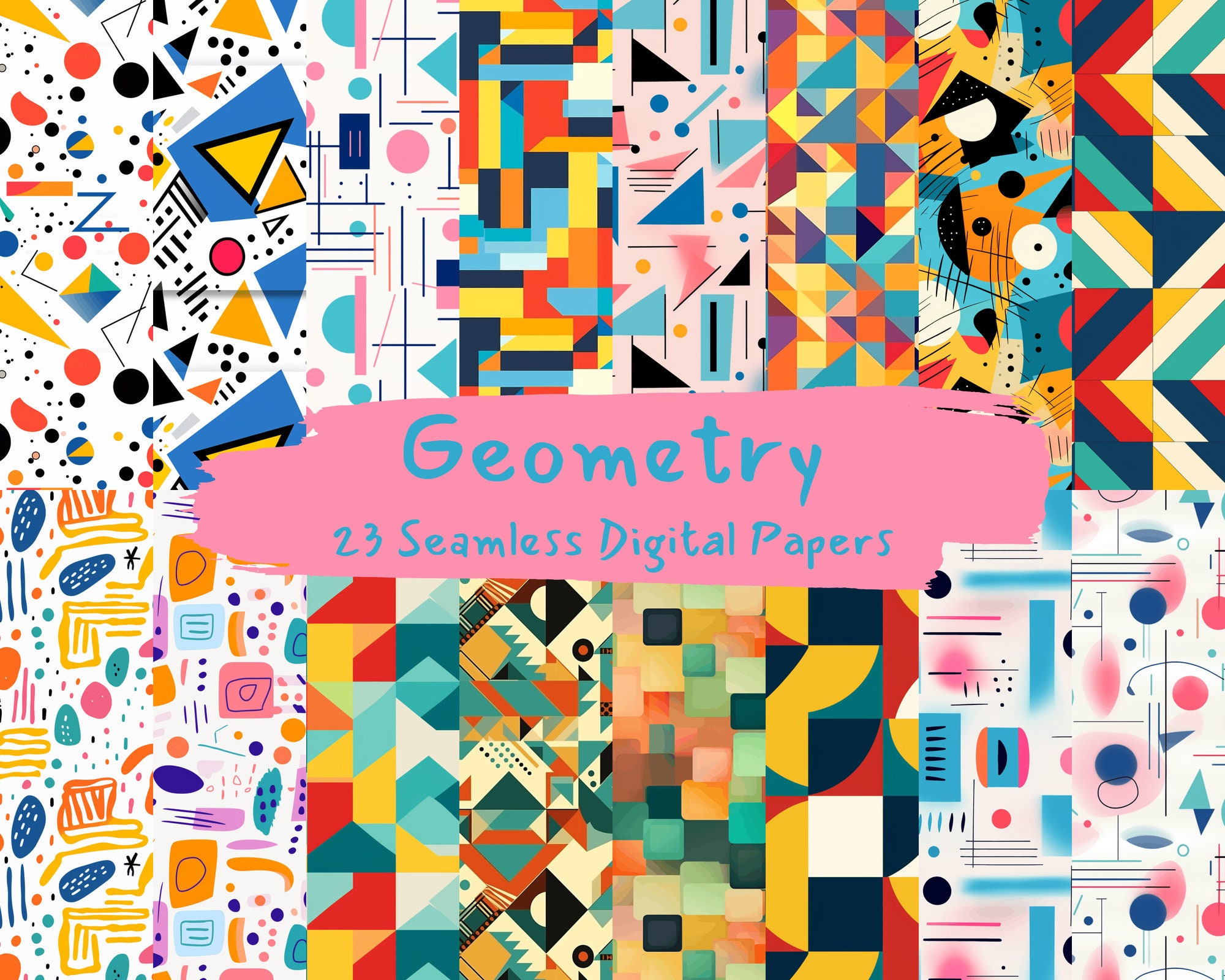 Digitale Papiere mit geometrischem Muster Fliesenmuster in 300 dpi, zum ...