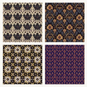 Renaissance Ornament Pattern Seamless Digital Papers - Printable ...