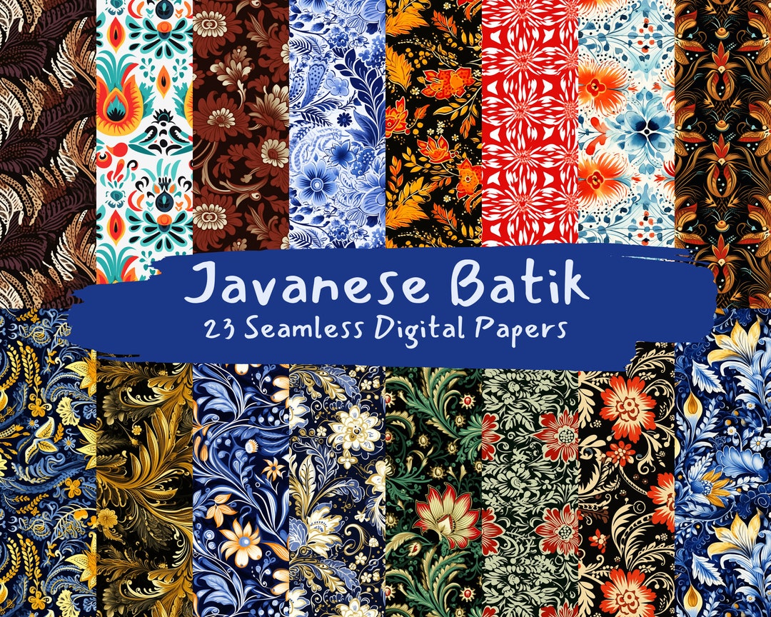 Javanese Batik Pattern Seamless Digital Papers - Tile Patterns ...