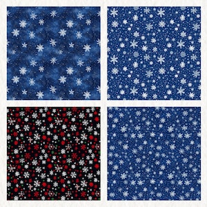 Christmas Snowflakes Pattern Seamless Digital Papers - Printable ...