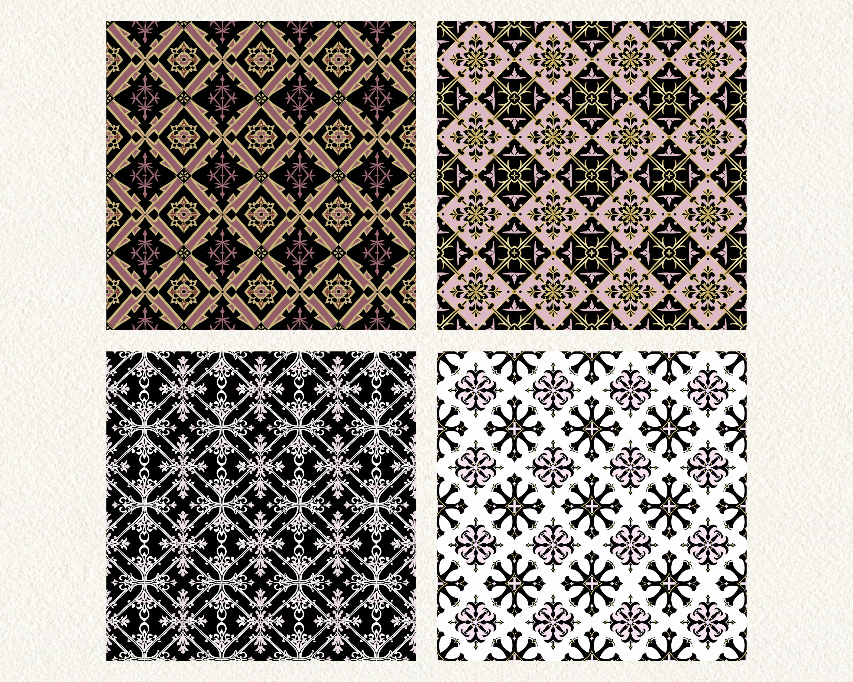 Gothic Cross Pattern Seamless Digital Papers Printable Scrapbook Paper ...