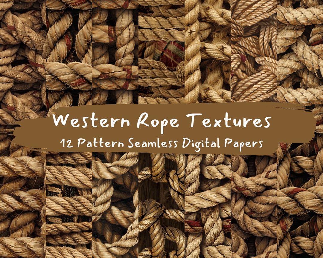 Western Rope Textures Pattern Seamless Digital Papers - Printable ...