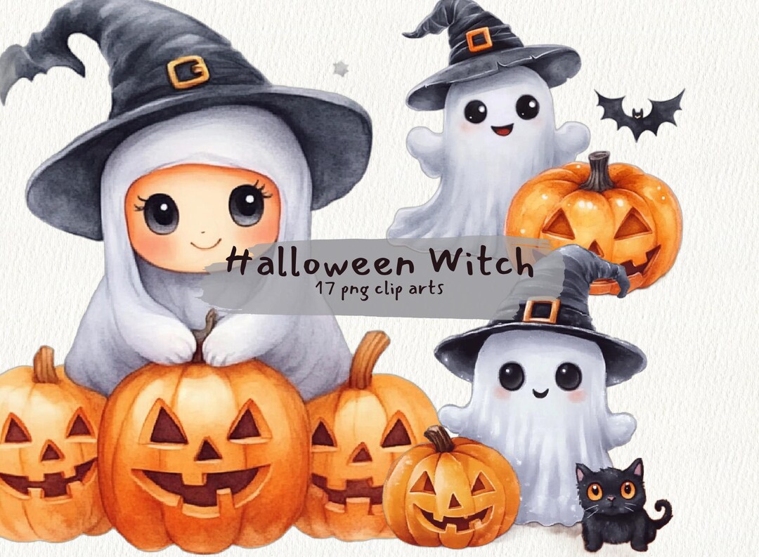 Halloween Witch Printable Clipart, Png Format, Transparent Background ...