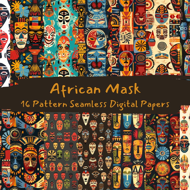 African Face Mask - Etsy