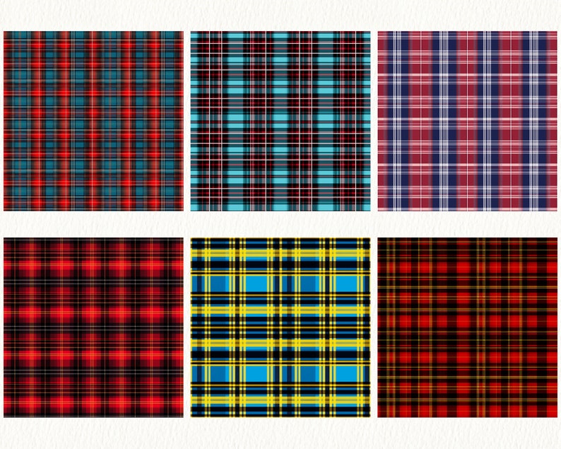 Scottish Tartan Pattern Seamless Digital Papers - Tile Patterns ...