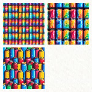 Rainbow Spray Paint Can Pattern Seamless Digital Papers - Printable ...