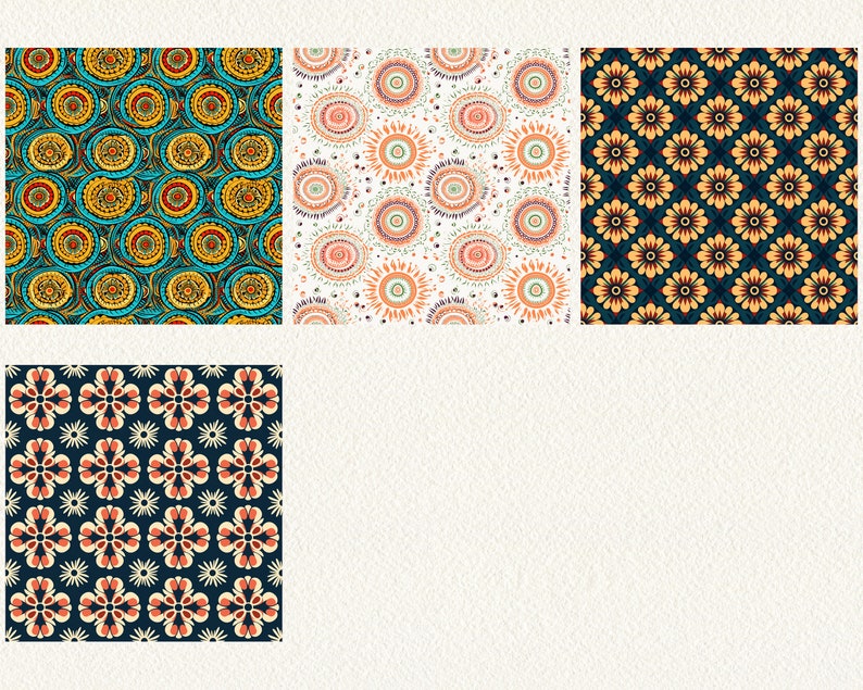 Mandala Pattern Seamless Digital Papers Tile Patterns - Etsy
