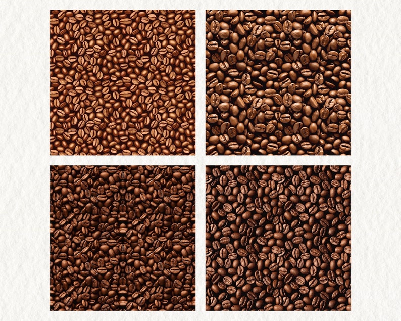 Roasted Coffee Beans Pattern Seamless Digital Papers Printable ...