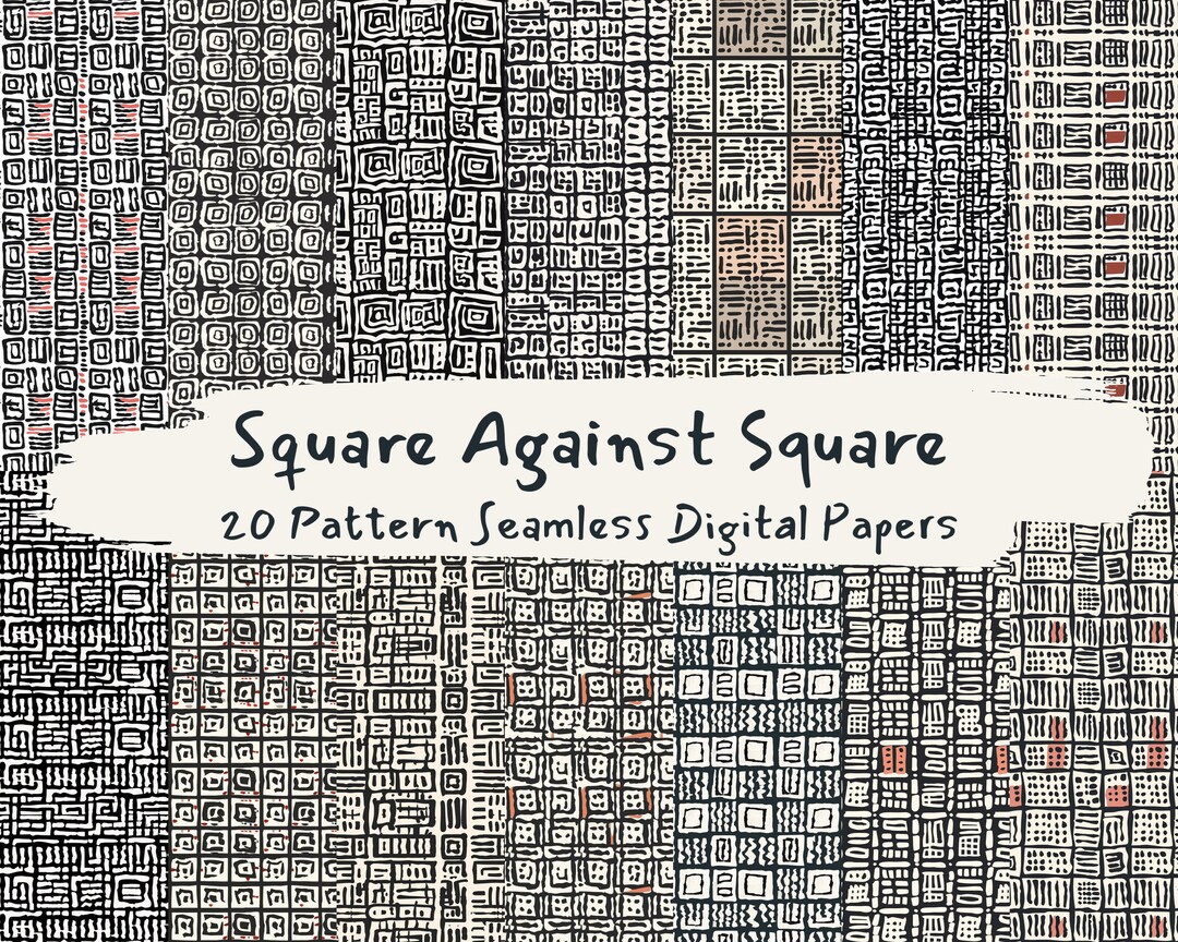 Square Against Square Pattern Seamless Digital Papers - Printable ...