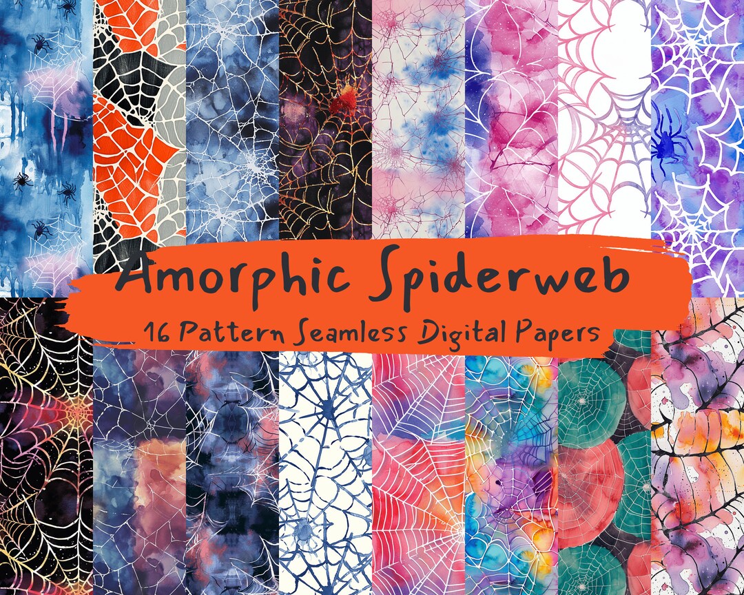 Amorphic Spiderweb Pattern Seamless Digital Papers - Tile Patterns ...