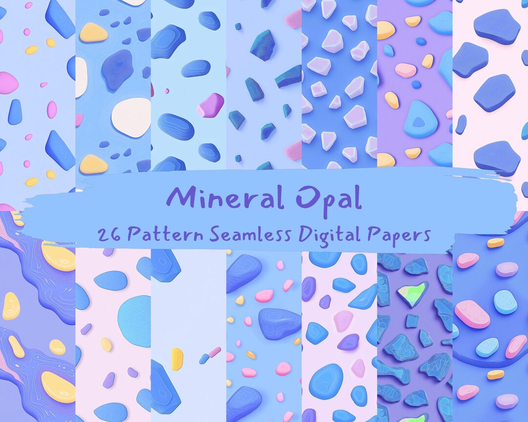 Mineral Opal Pattern Seamless Digital Papers - Printable Scrapbook ...