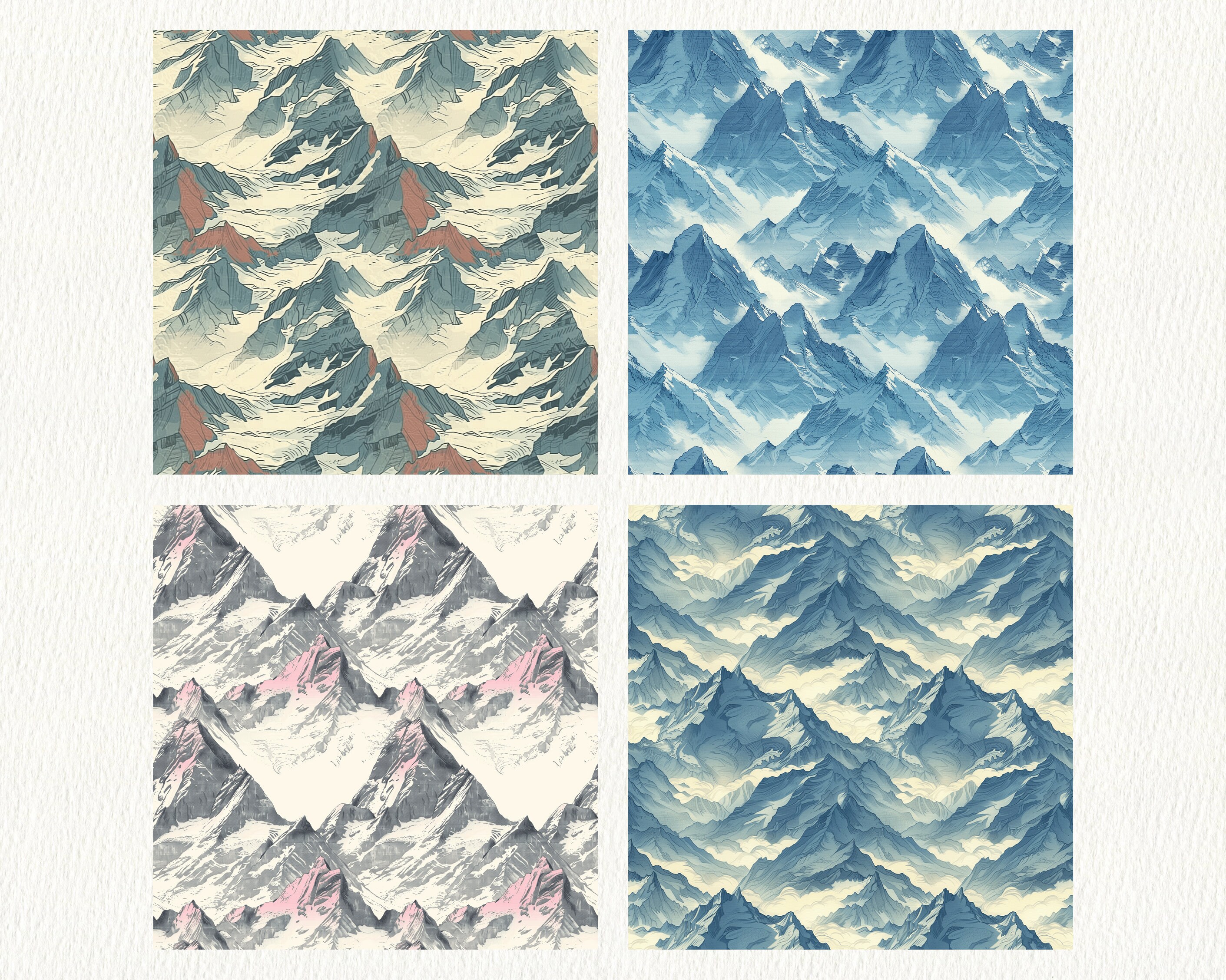 Himalayan Designs Pattern Seamless Digital Papers Printable Scrapbook ...