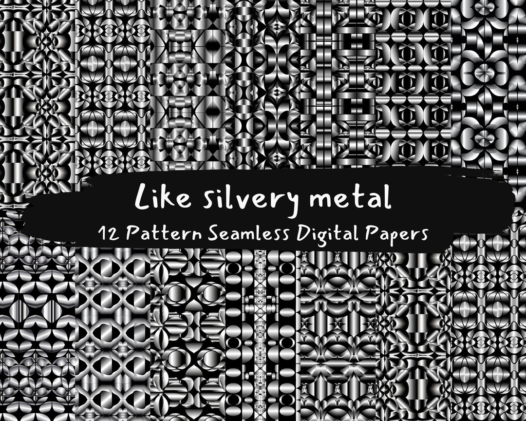Like Silvery Metal Pattern Seamless Digital Papers - Printable ...