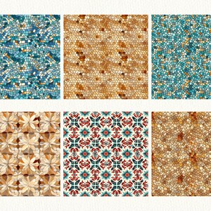 Mosaic Pattern Seamless Digital Paper Pack - Scrapbooking & Crafts ...
