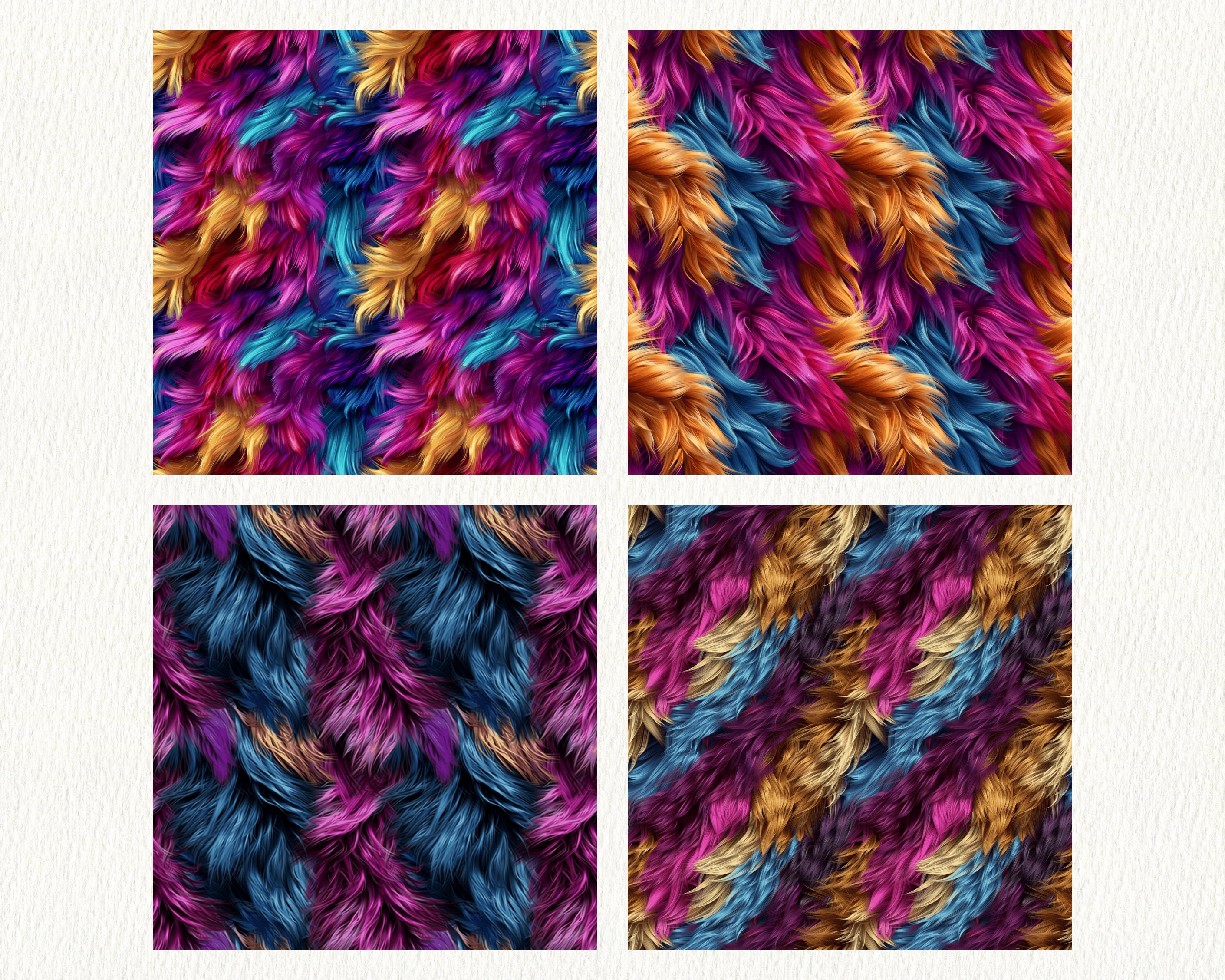 Faux Fur Monster Pelt Pattern Seamless Digital Papers Printable ...