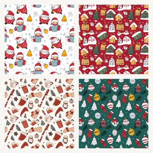 Boho Christmas Movie Pattern Seamless Digital Papers - Printable ...