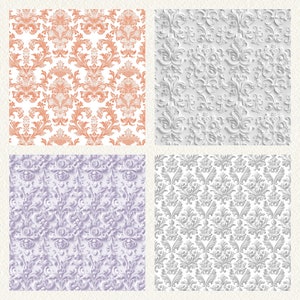 Baroque Delicacy Pattern Seamless Digital Papers - Printable Scrapbook ...