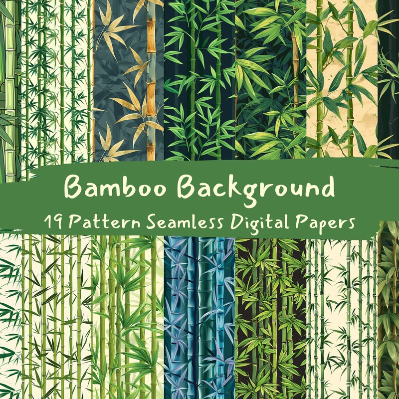 Bamboo Print Fabric - Etsy
