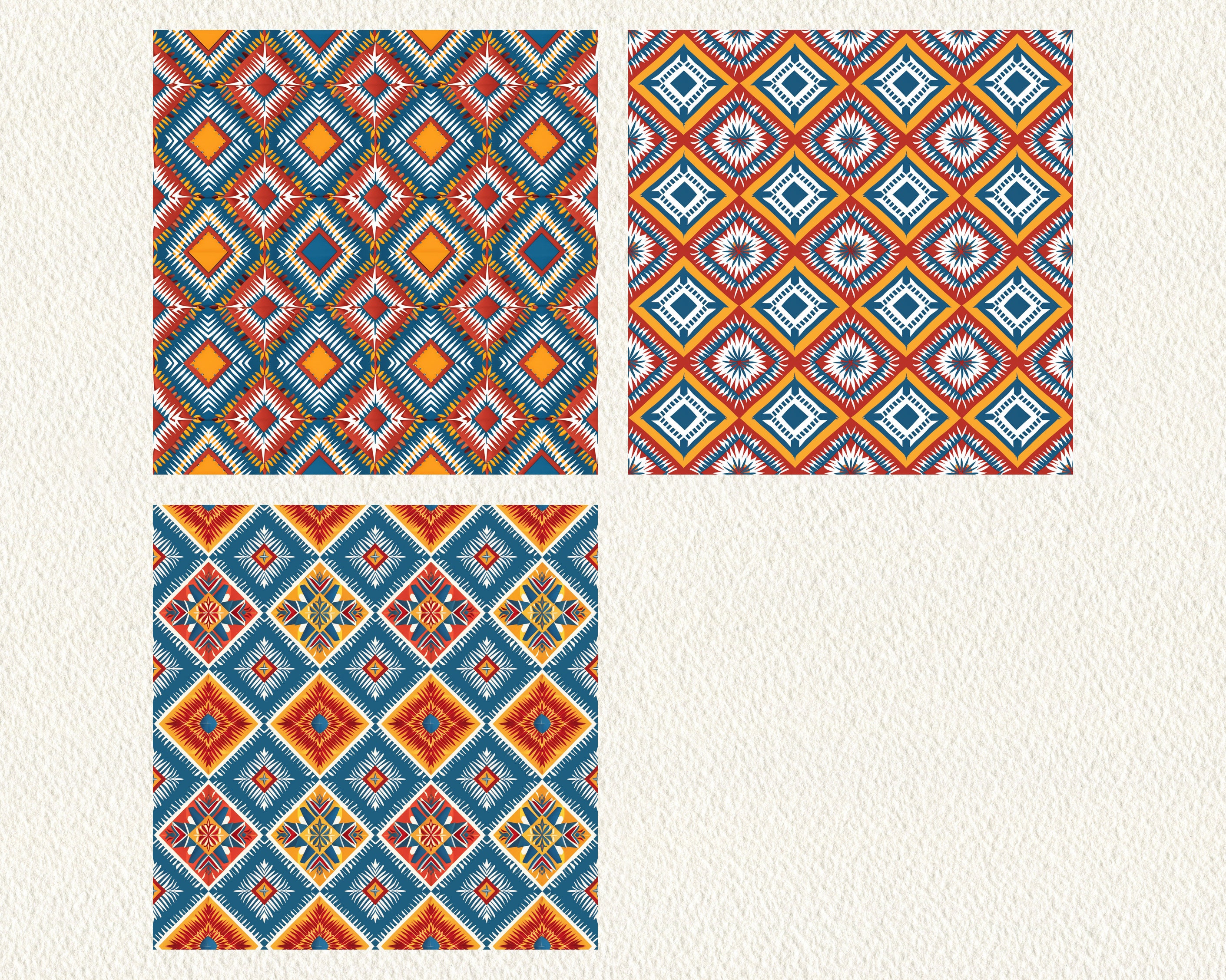 Mexican Patchwork Pattern Seamless Digital Papers - Printable Scrapbook ...