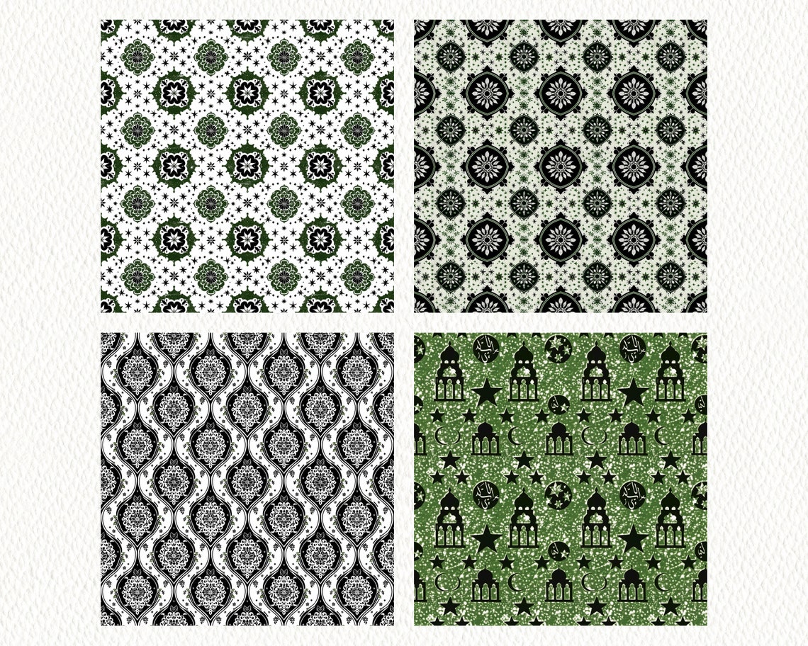 Arabic Pattern Seamless Digital Papers - Printable Scrapbook Paper Png ...