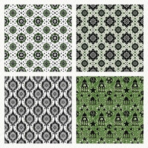 Arabic Pattern Seamless Digital Papers - Printable Scrapbook Paper Png ...