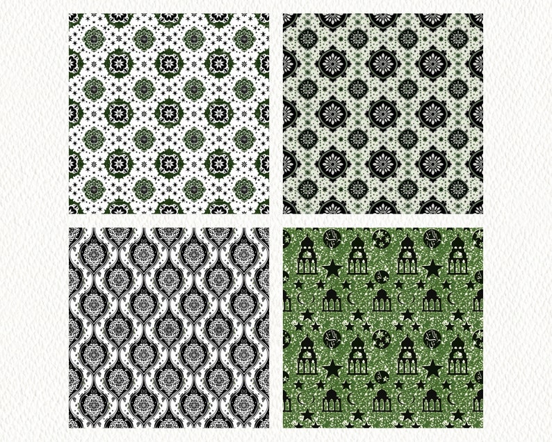 Arabic Pattern Seamless Digital Papers - Printable Scrapbook Paper Png ...