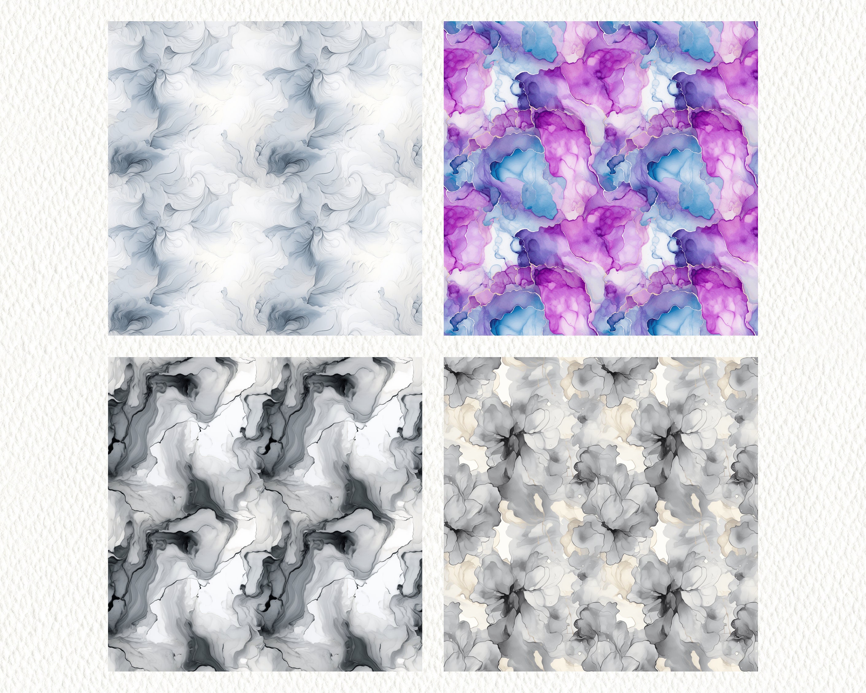 Silver Alcohol Ink Pattern Seamless Digital Papers Tile Patterns ...