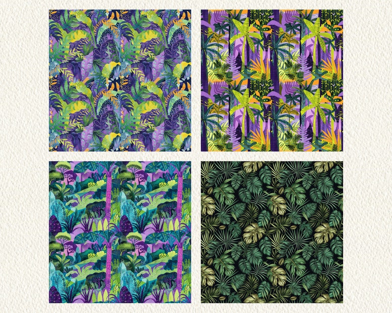 Jungle Fever Pattern Seamless Digital Papers Printable Scrapbook Paper ...