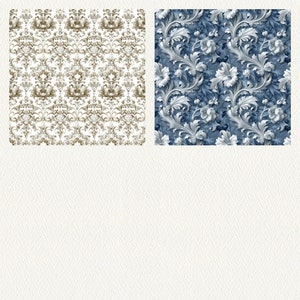 Baroque Delicacy Pattern Seamless Digital Papers - Printable Scrapbook ...