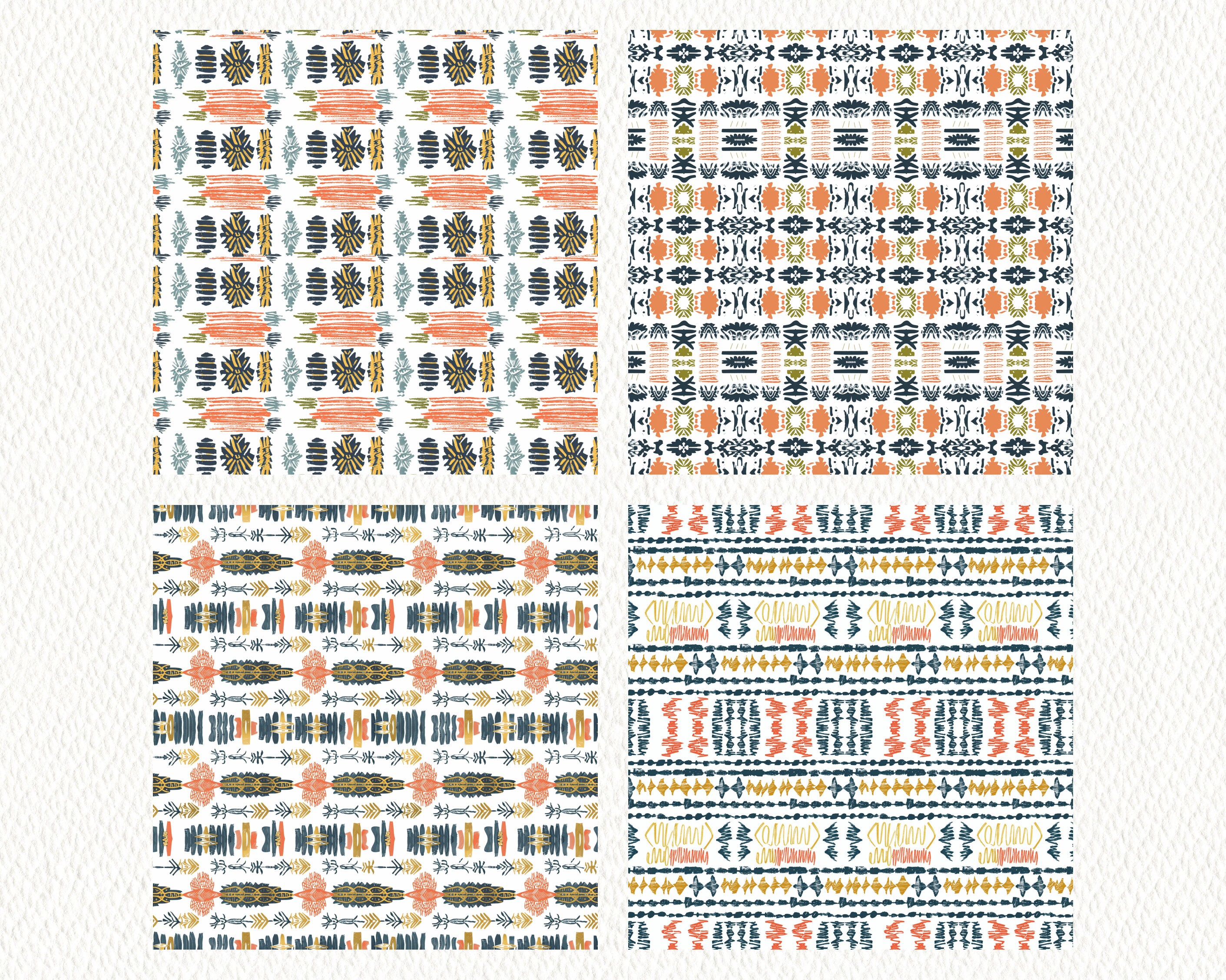 Tribal Sign Language Pattern Seamless Digital Papers Printable ...